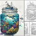 Sea in a Jar Coloring Book: Nautical Marine Life (PDF Download) - Etsy