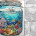 Sea in a Jar Coloring Book: Nautical Marine Life (PDF Download) - Etsy