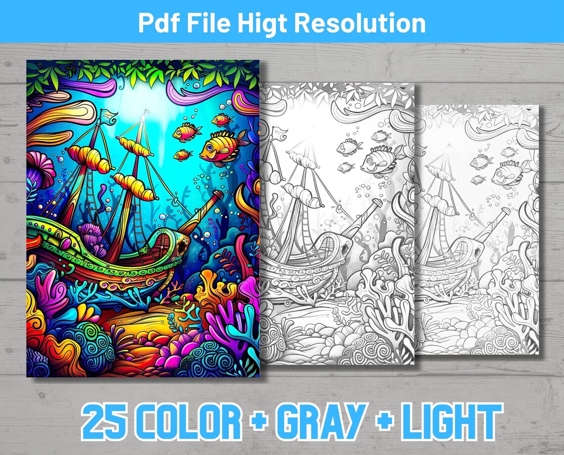 Ocean Life Coloring Book: Vibrant Marine Creatures (PDF Download) - Etsy