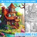 Fairy Tale House Coloring Pages, Fantasy Fairytale Cottage Coloring ...