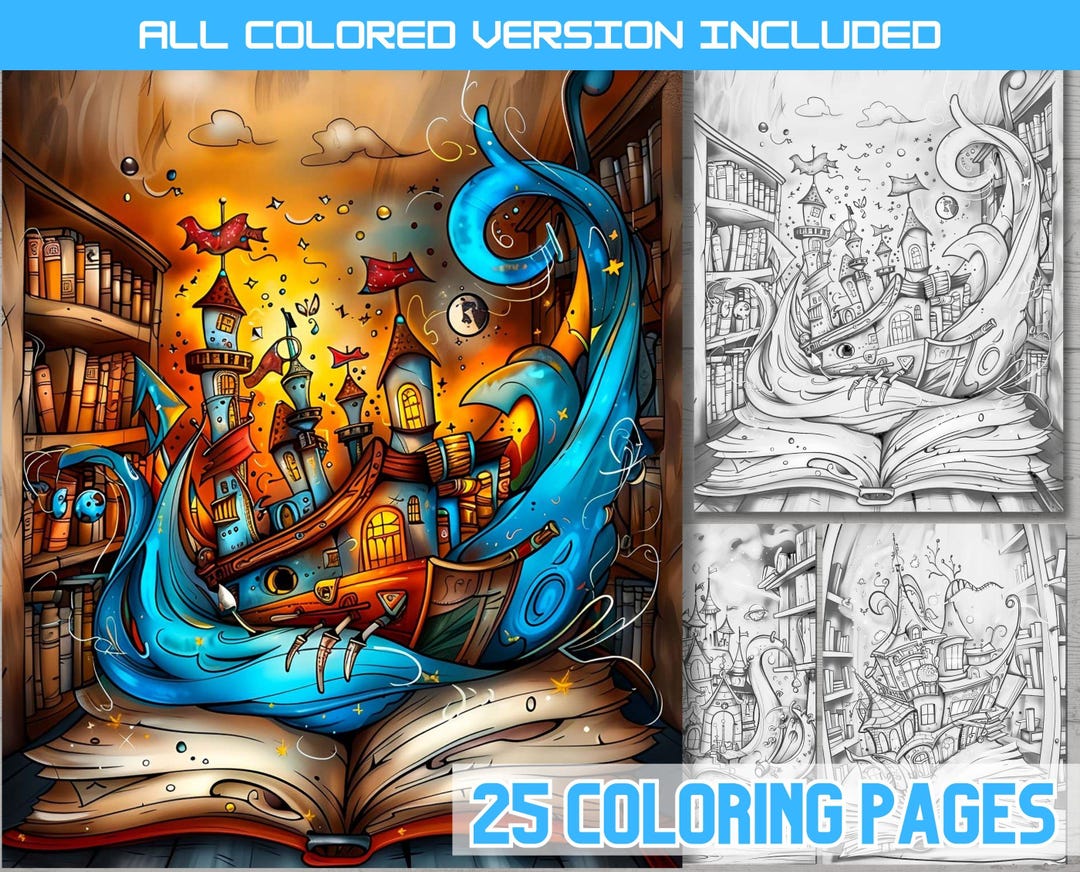 Fantasy Coloring Book: Enchanted Storybook Pages (digital Download) - Etsy