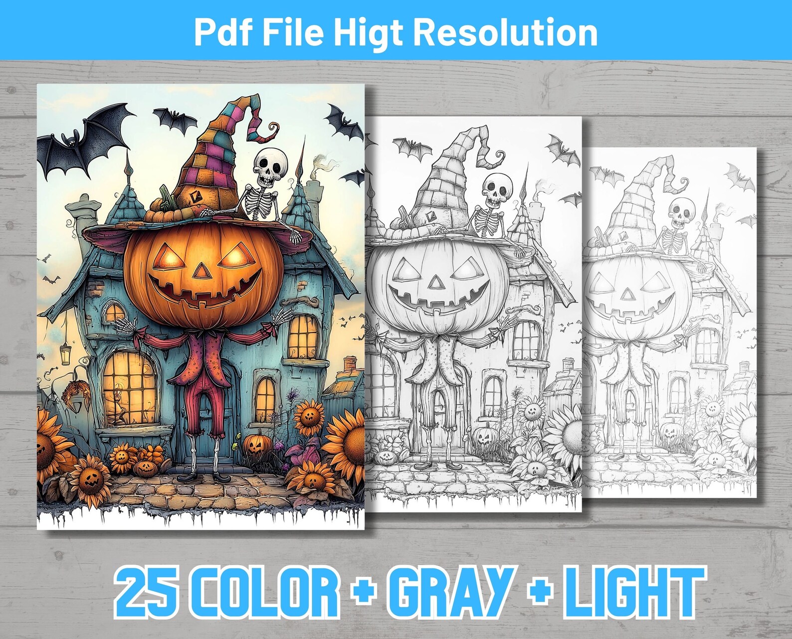 Spooky Scarecrow Halloween Coloring Book: Pumpkin Head Pages (printable ...