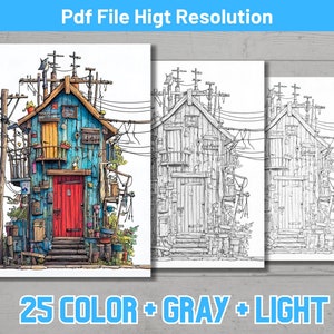Kawaii Japanese House Coloring Book: Adorable Architecture (PDF) - Etsy