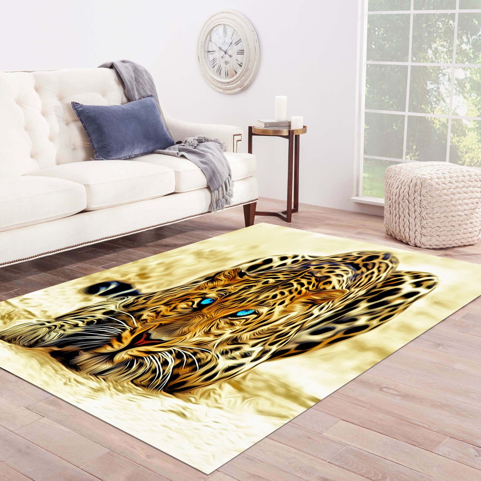 Leopard Pattern Rug, Leopard Rug, Leopard Themed Rug, Animal Rug, Gift ...