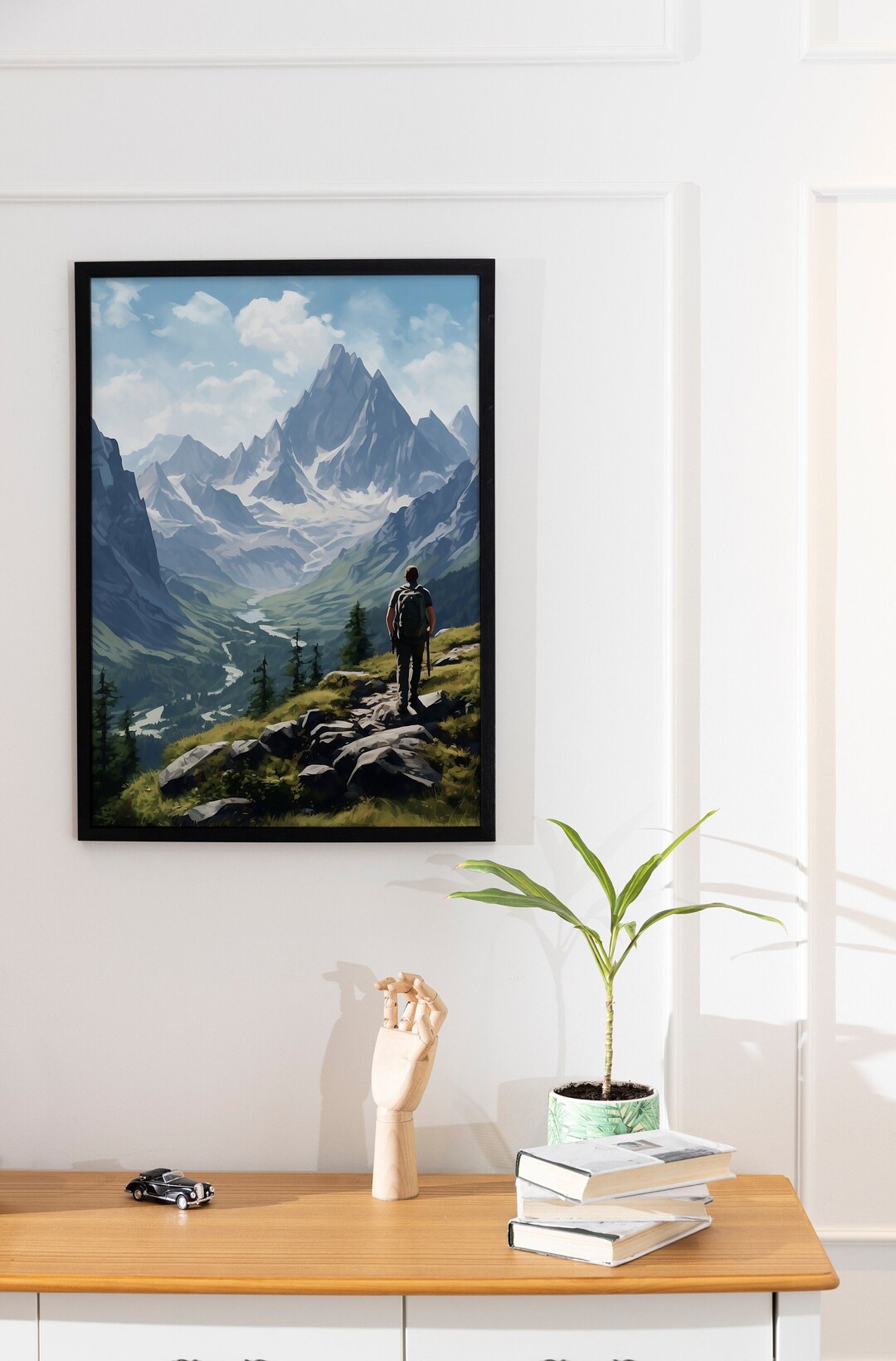 Mountain Trekker Wall Art, Embrace the Wilderness Adventure - Etsy