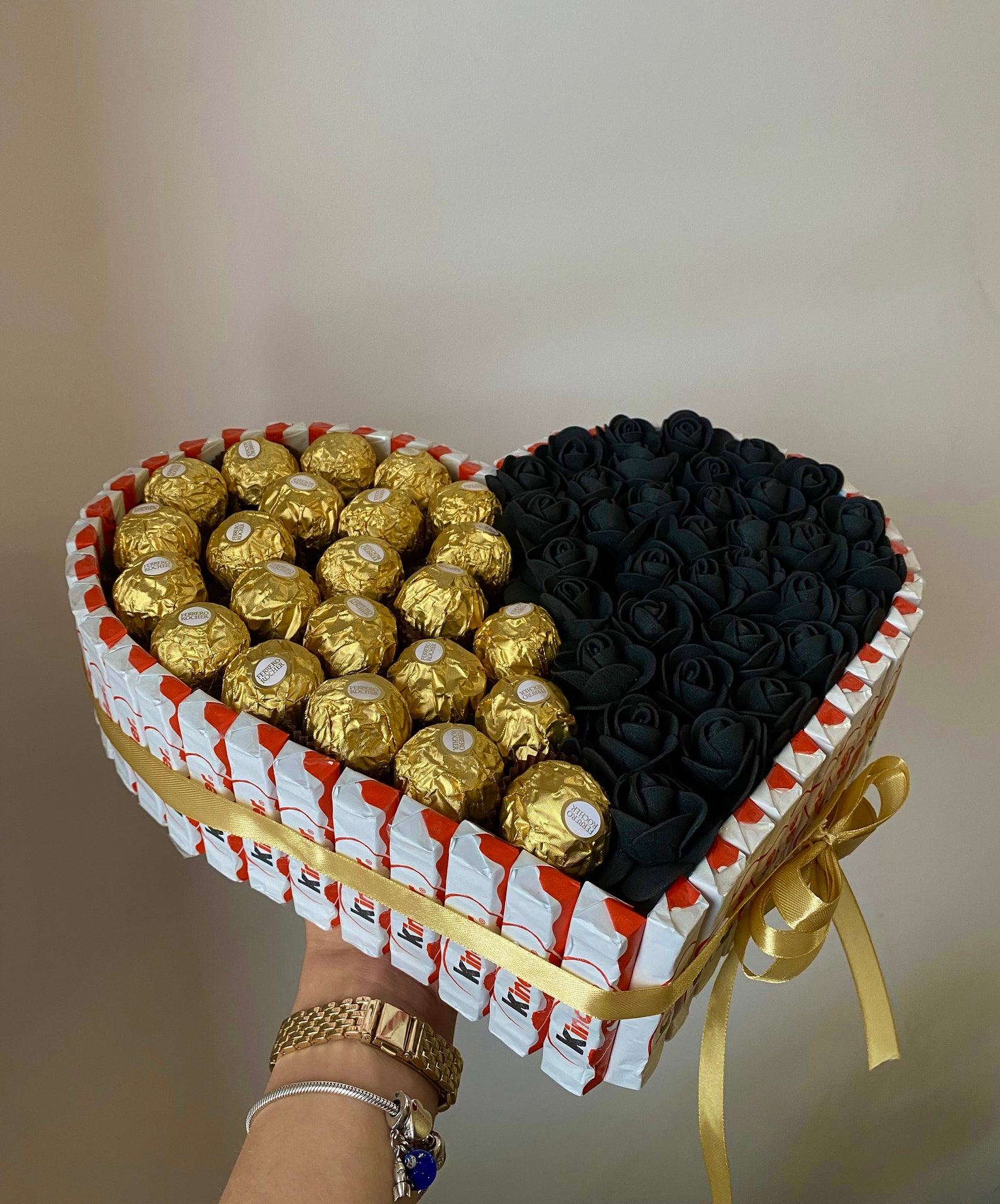 Chocolate Ferrero Bouquet, Heart Ferrero Rocher, Flower Chocolate ...