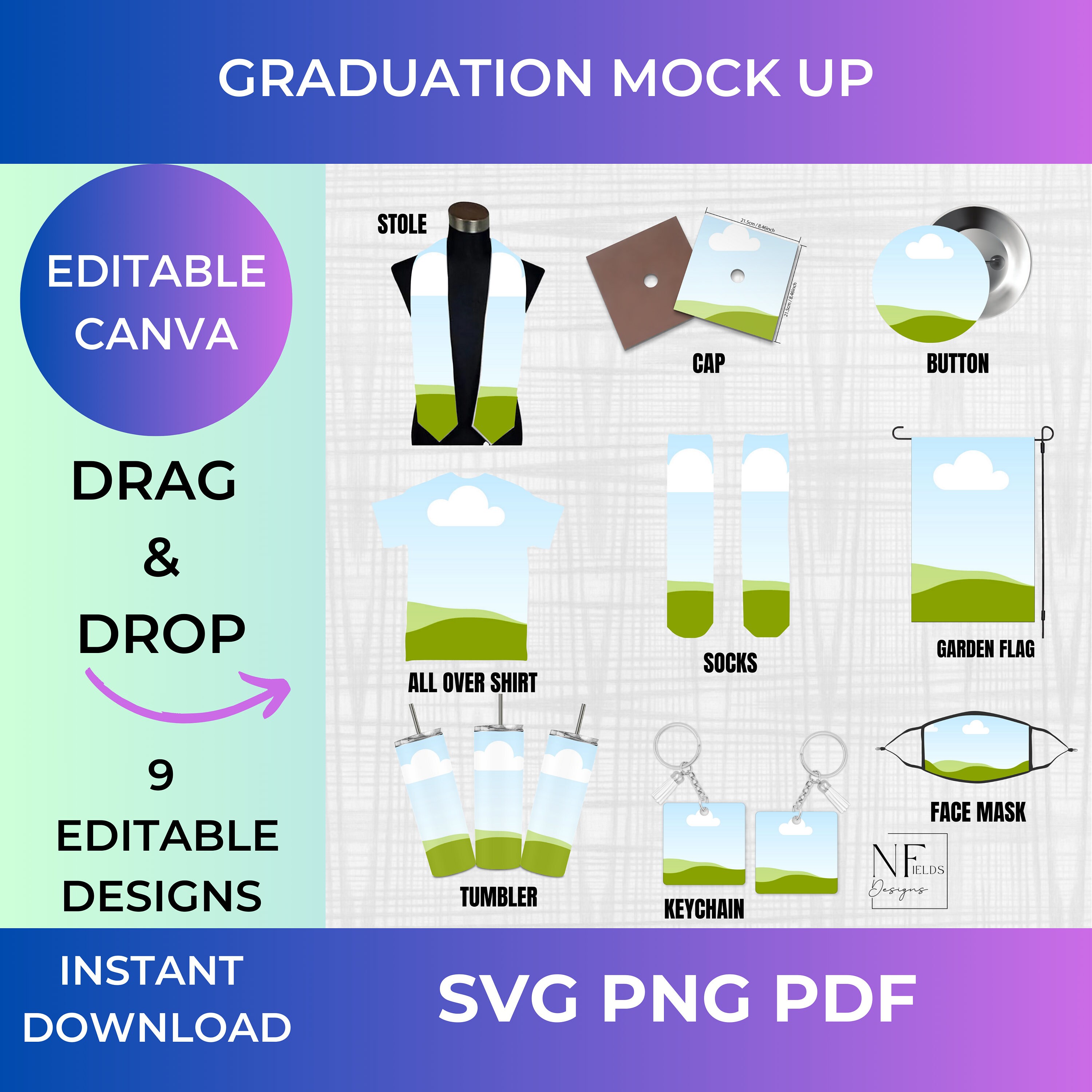 Graduation Mock up Bundle 2026 Editable Canva - Etsy