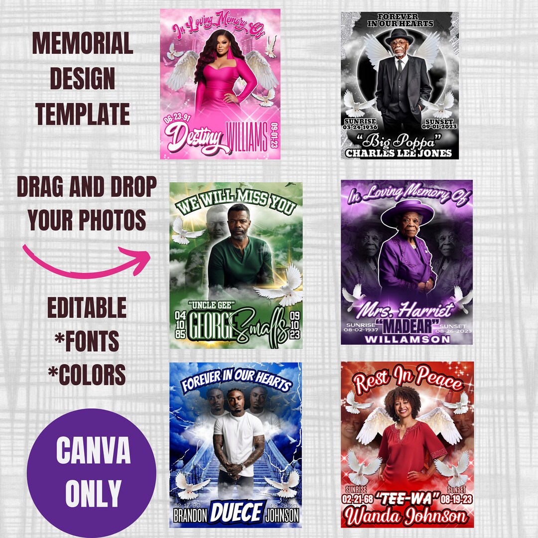 Memorial Design Bundle | in Loving Memory | Memorial T-shirt Design ...