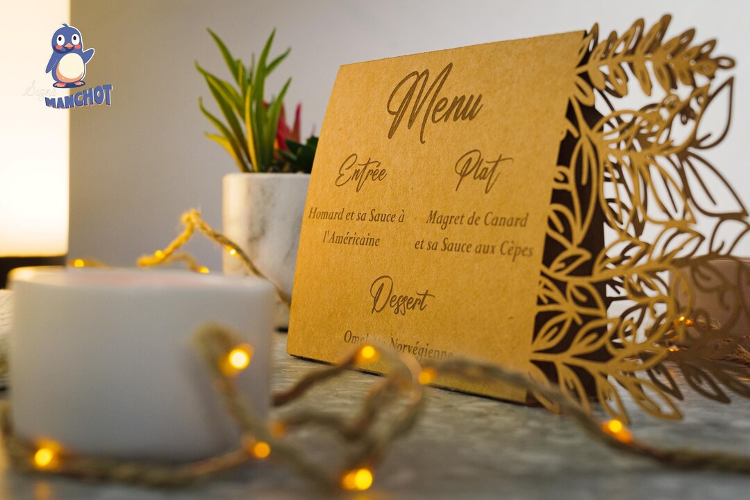 Custom Plant Cutout Cardboard Menu - Etsy