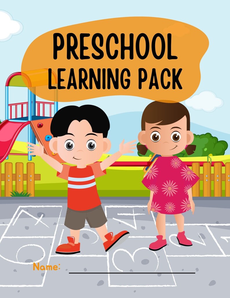 Pre-school Learning Pack, Work Sheets for Learning Digital Printing - Etsy