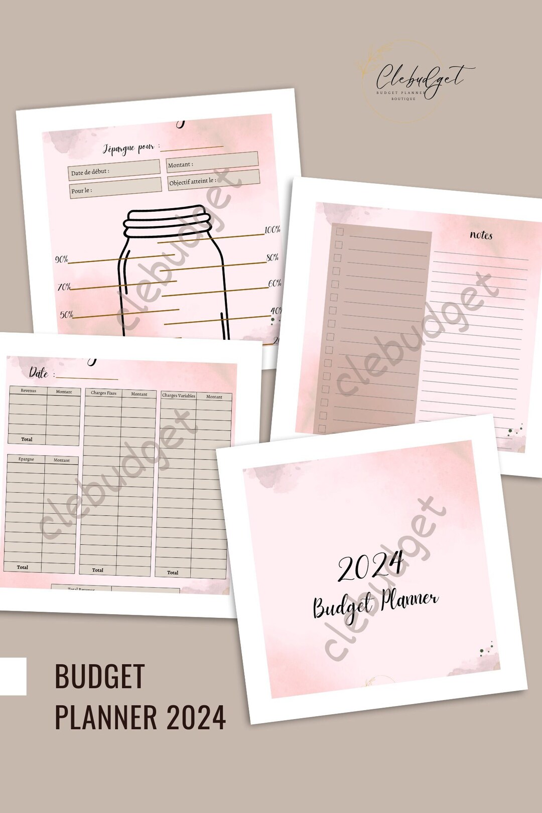 Budget Planner 2024 mini for Budget Envelope - Etsy