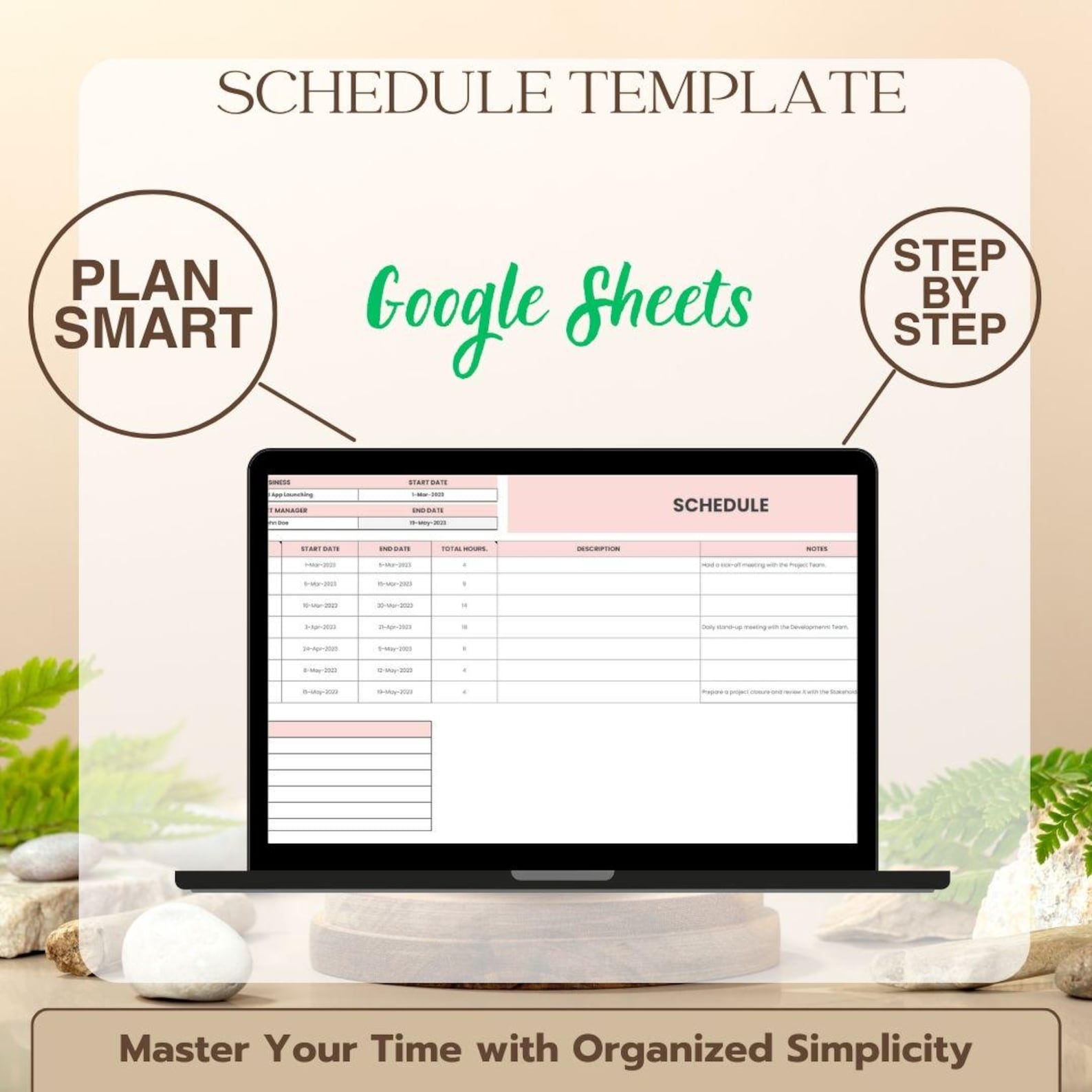Schedule Template, Google Sheets Planner, Daily & Weekly Organizer ...