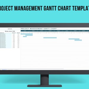 Project Management Gantt Chart Template, Google Sheets Task Scheduler ...