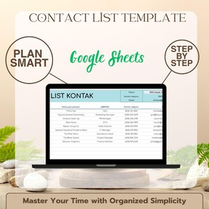 Contact List Template, Google Sheets Address Book, Client Contact ...