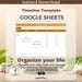 Timeline Template, Google Sheets Project Planner, Event Schedule ...