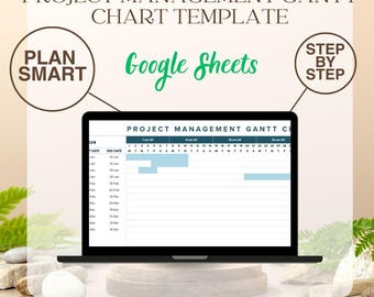 Project Gantt Chart Google Sheets Template Task Scheduler & Timeline ...