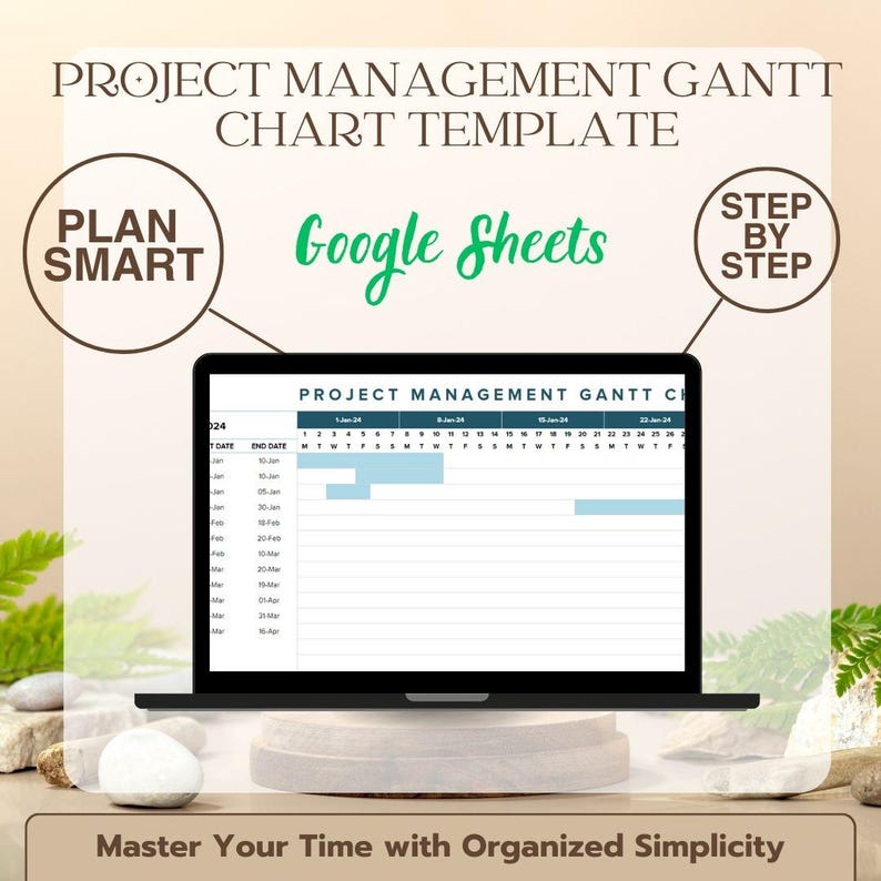 Project Management Gantt Chart Template, Google Sheets Task Scheduler ...