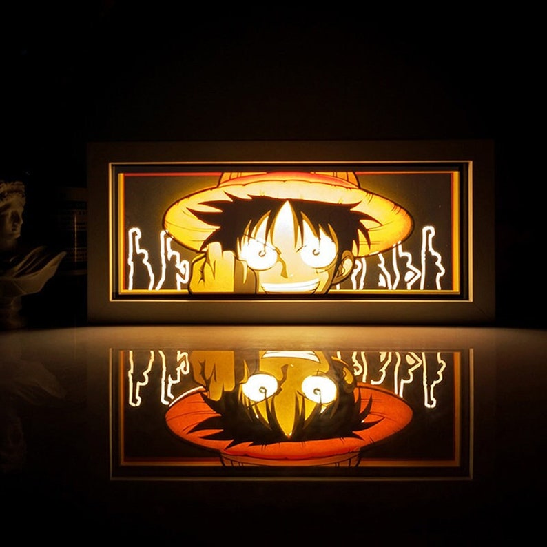 Japanese Anime 3D Papercut Light Box Manga Shaodw Box Frame Led Lights ...