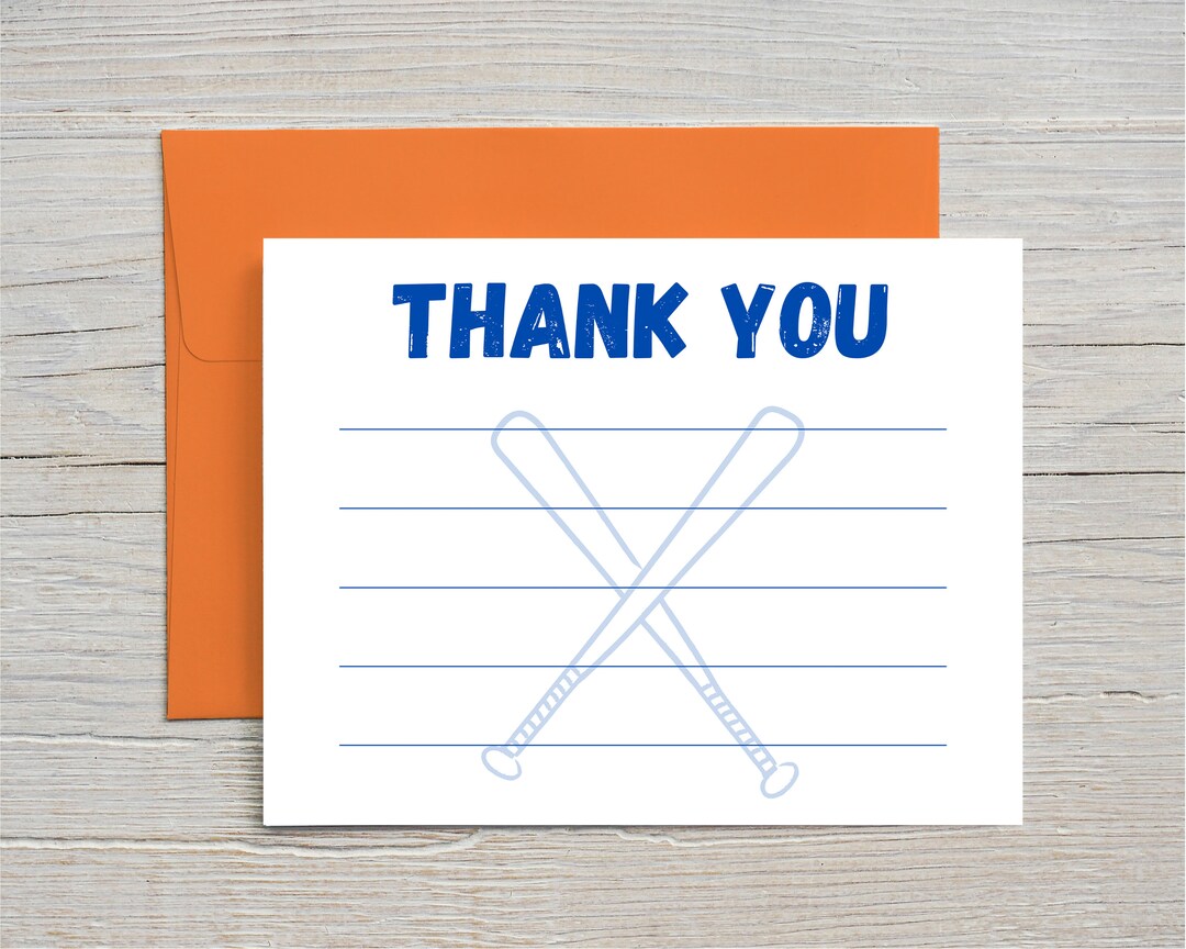 Simple Printable Thank You Cards for Kids, Sports - Etsy