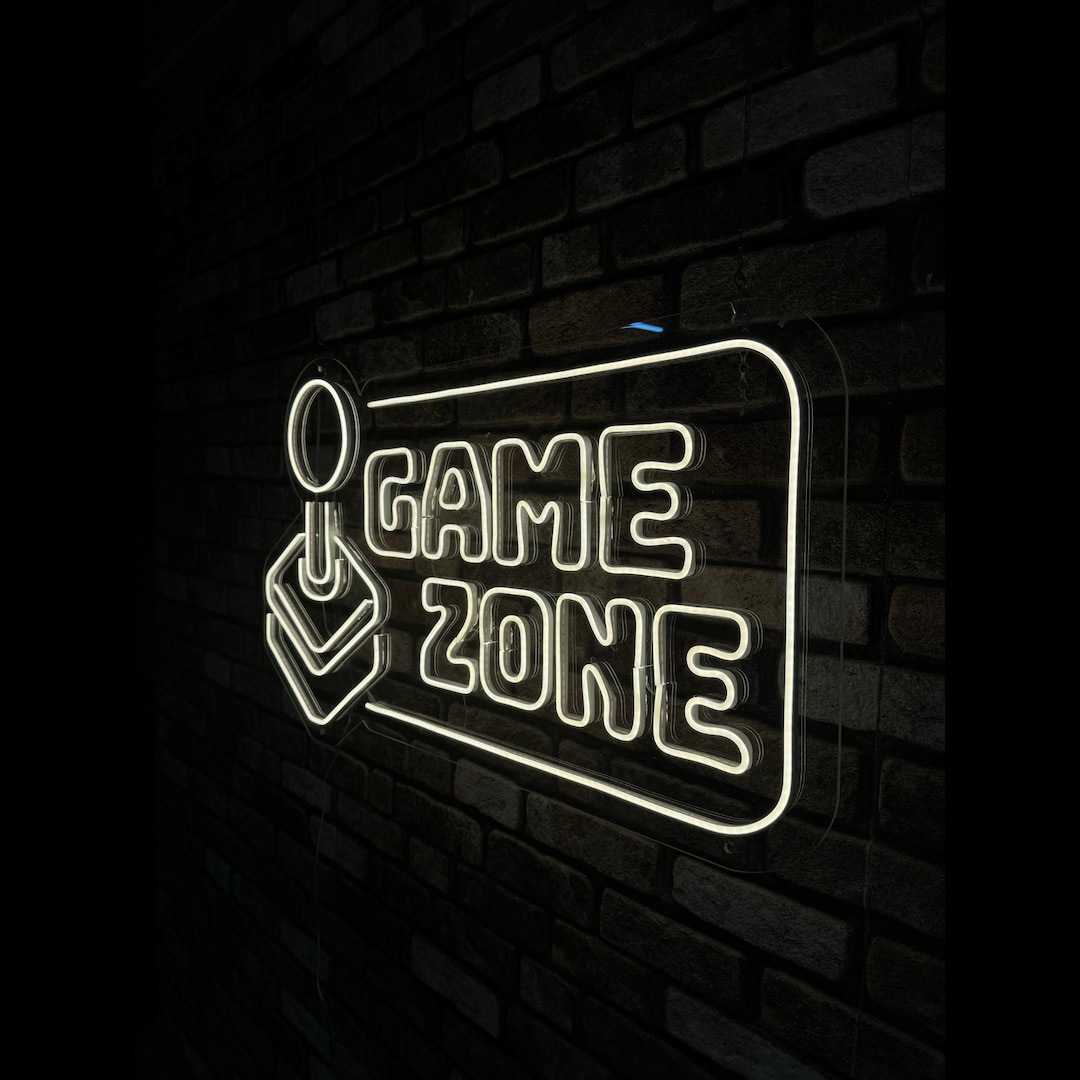 Game Zone Neon Sign Game Zone Led Sign Game Zone Wall Decor Game Room ...