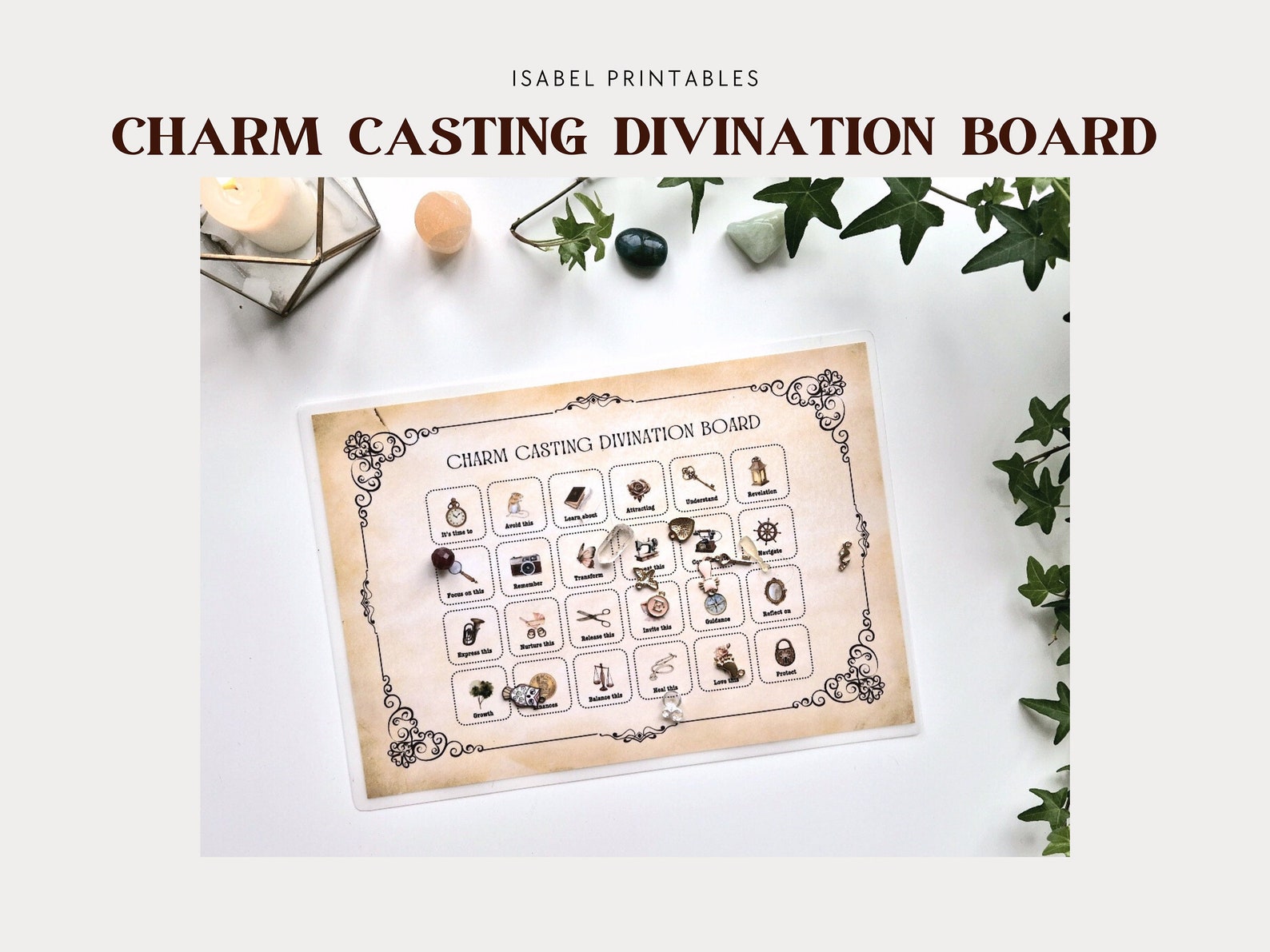 Charm Casting Board | Casting Mat| Divination Tools | Divination Dice ...