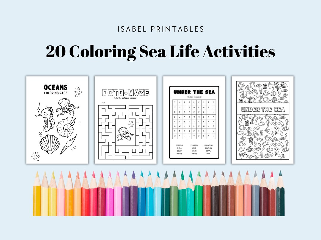 Sea Life Coloring and Activity Sheets | Ocean Animals Coloring Pages ...