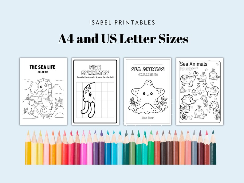 Sea Life Coloring and Activity Sheets Ocean Animals Coloring Pages ...