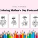 Coloring Mother's Day Cards | Digital Download | Printable - Etsy