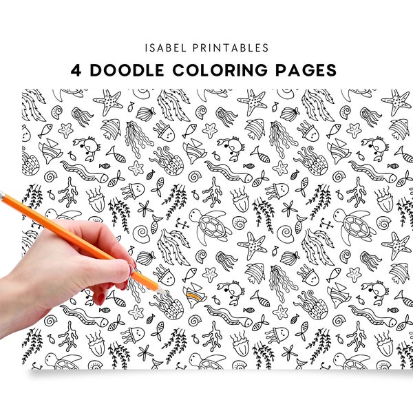 Coloring Doodles for Kids - Etsy