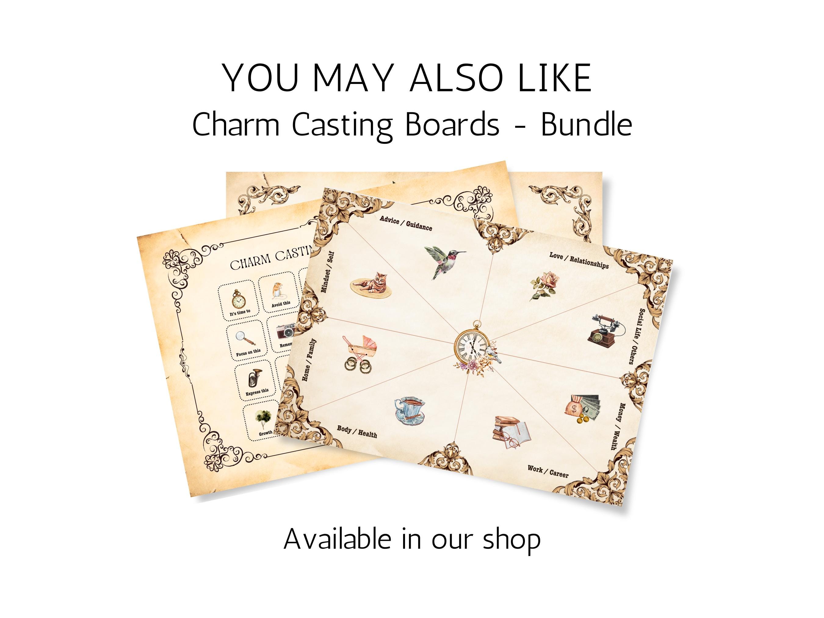 Charm Casting Board: Vintage Divination Mat (digital Printable A4/US ...