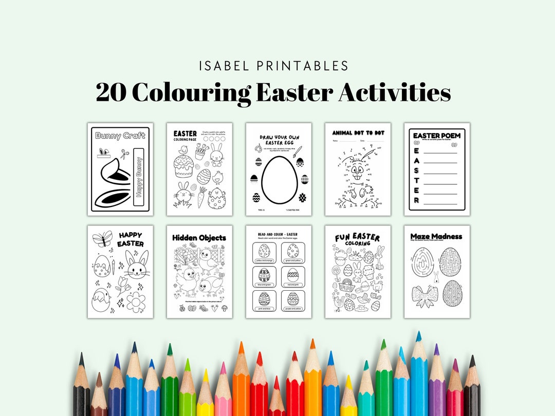 20 Easter Coloring Pages| Easter Activities| Spring Activities ...