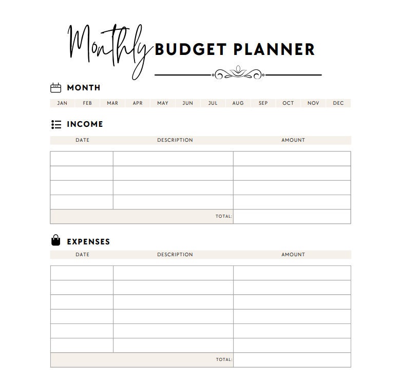 23 Page Printable Budget Planner Pack Various Designs to Revolutionize ...