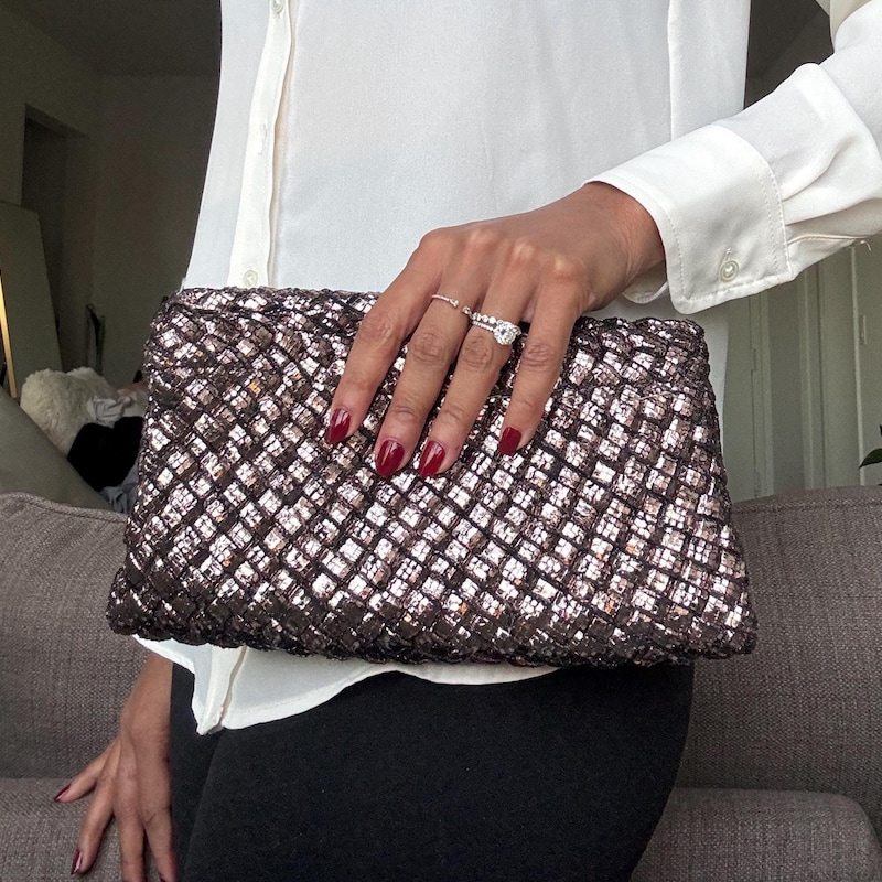 Vegan Silver Metallic Bag - Etsy