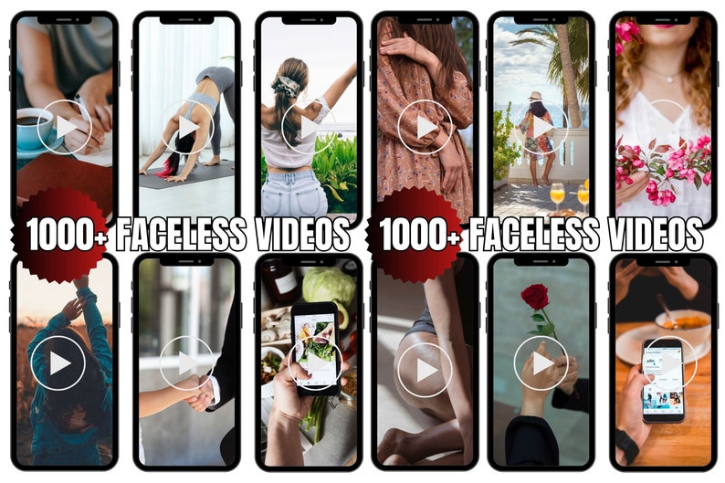 1000 Aesthetic Faceless Videos MRR + PLR | Done for You Master Resell ...