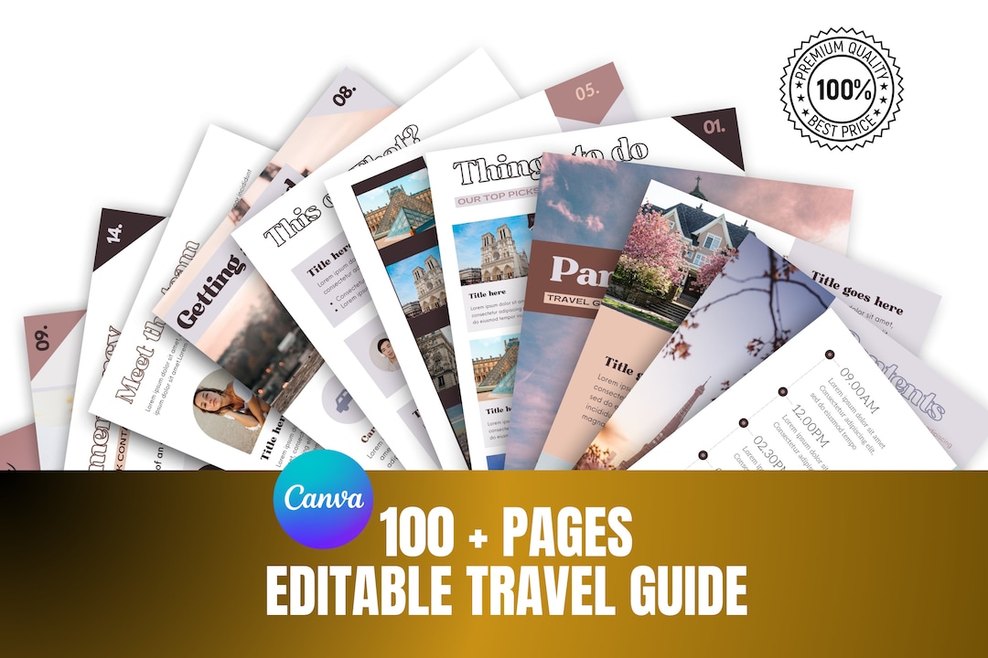 100+ Page Travel Ebook Templates for Canva, Blogger, Editable Templates ...