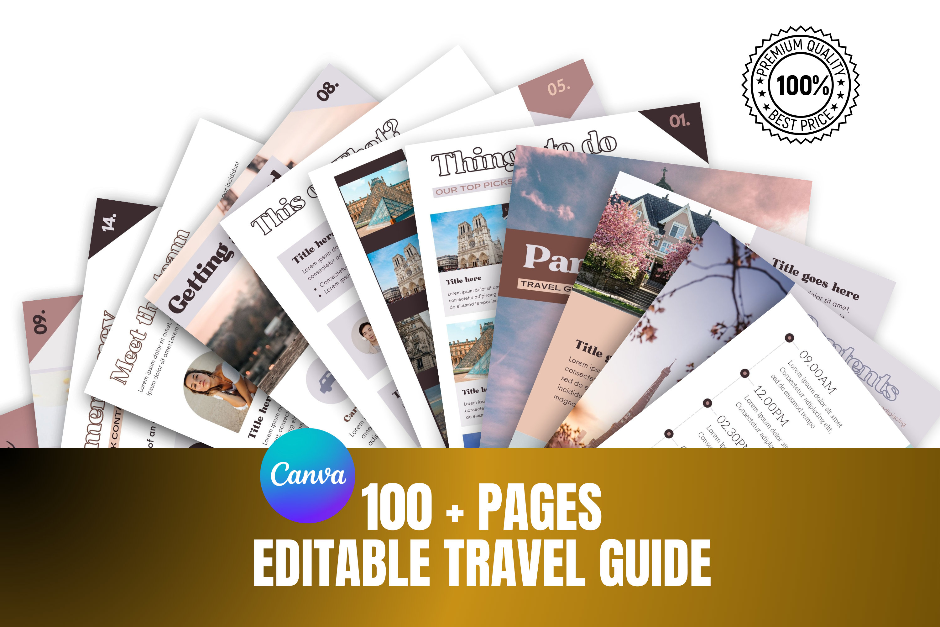 100+ Page Travel Ebook Templates for Canva, Blogger, Editable Templates ...