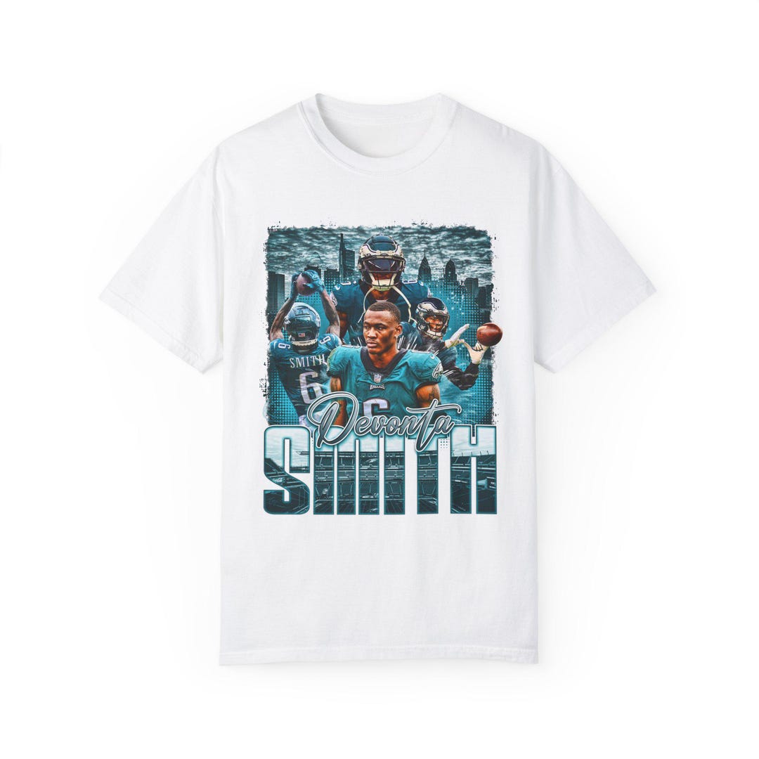 Vintage 90s Retro Philadelphia Eagles Devonta Smith NFL Bootleg Style ...