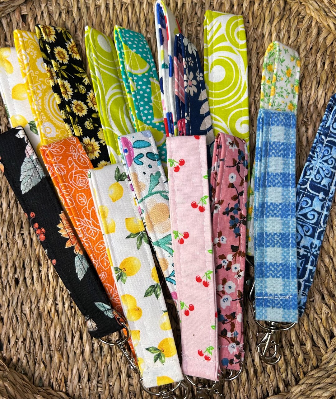 Keychain Wristlet – Handmade Fabric Key Fob | Wrist Keychain Strap for ...