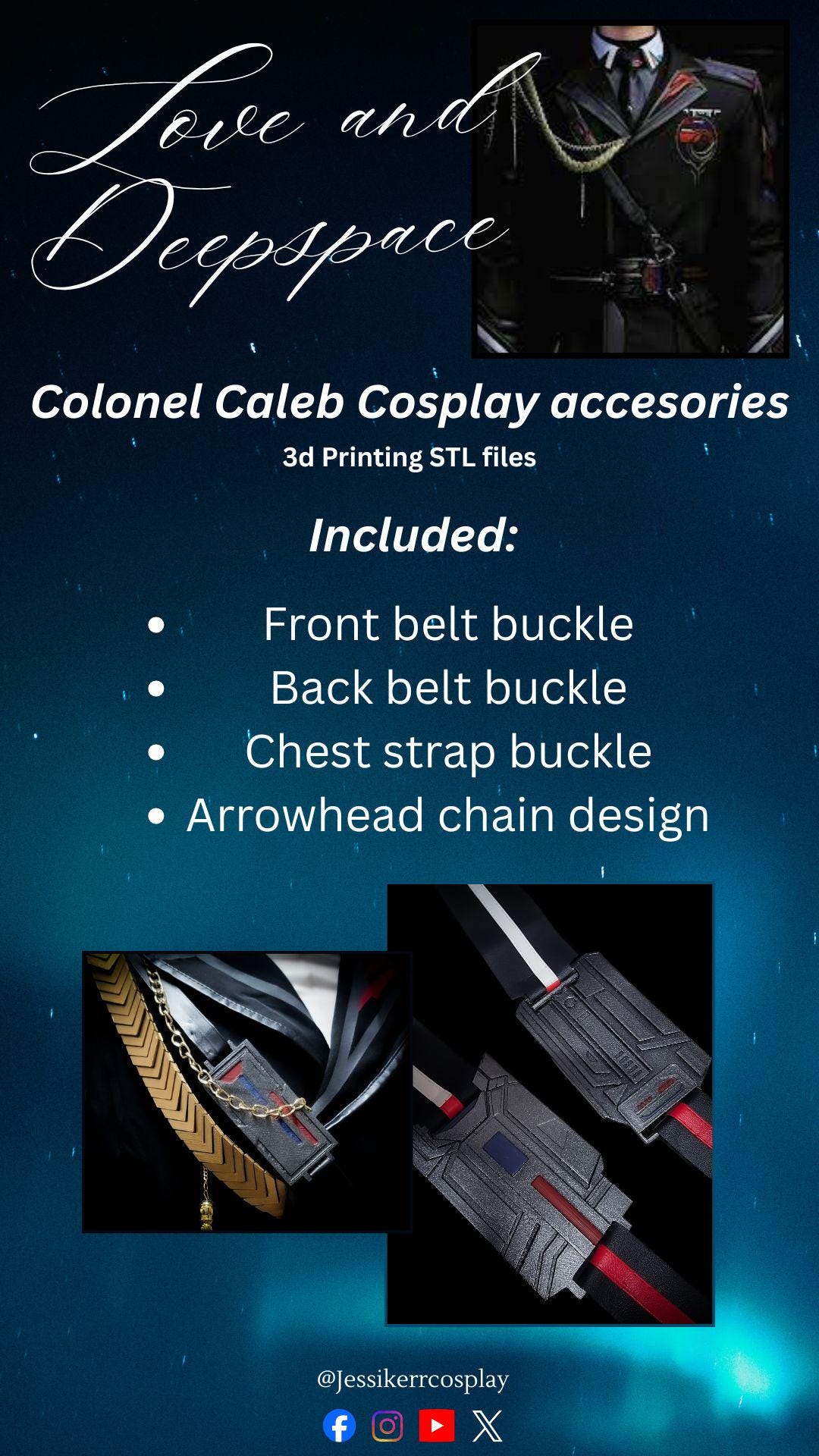 Love and Deepspace Colonel Caleb Accessories - Etsy