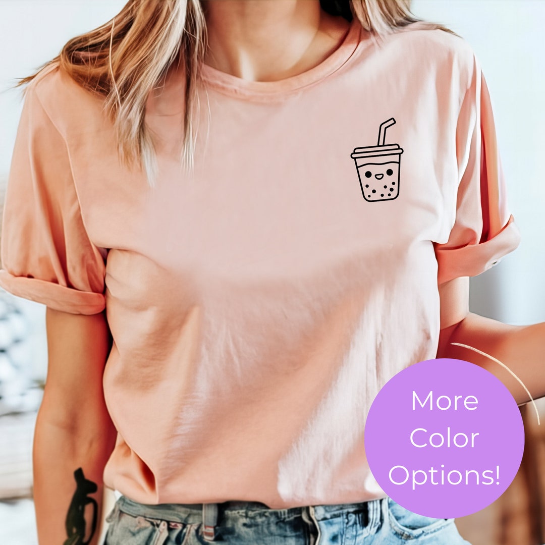 Cute Boba With Straw Shirt, Boba Tea Tshirt, Gifts for Boba Lover ...