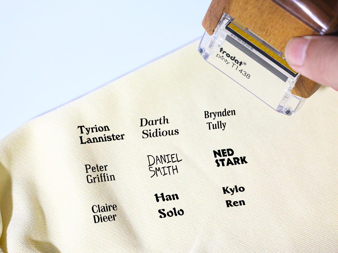 Custom Clothing Stamp Personalized Fabric Stamp Self Inking Stamp for ...