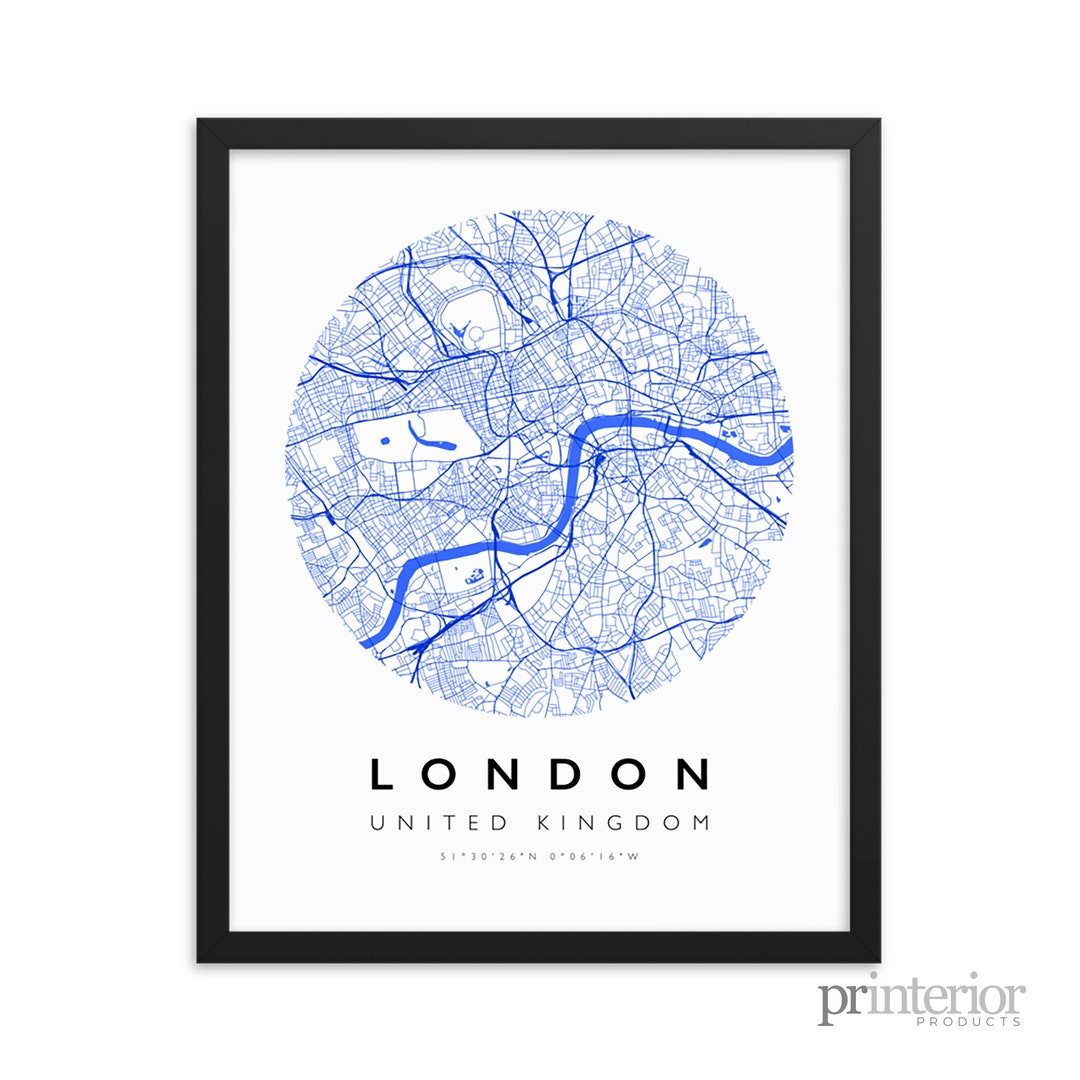 London Map Print, London City, London Map Poster, United Kingdom, City ...