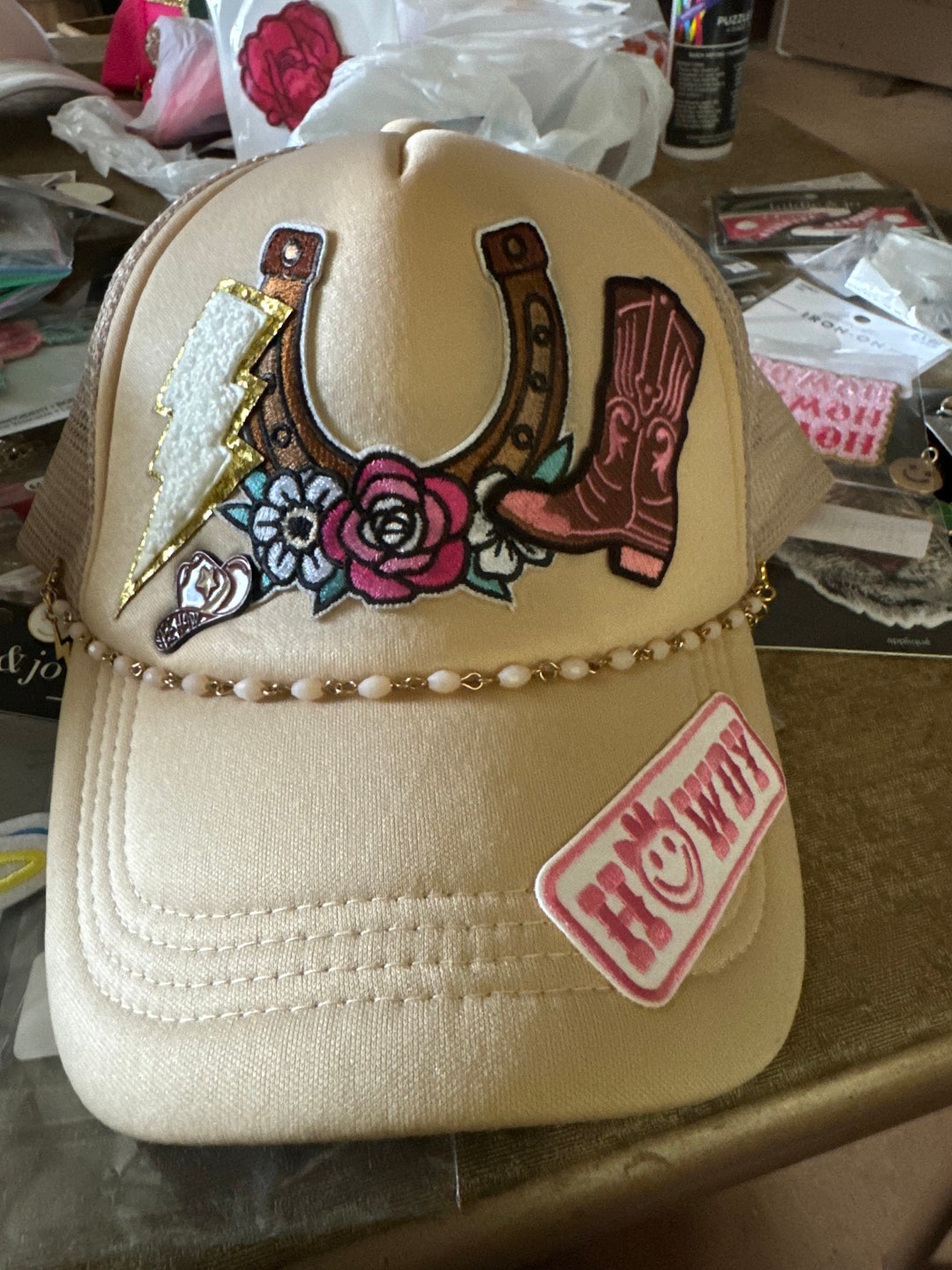 One of a Kind Western Trucker Hat - Etsy