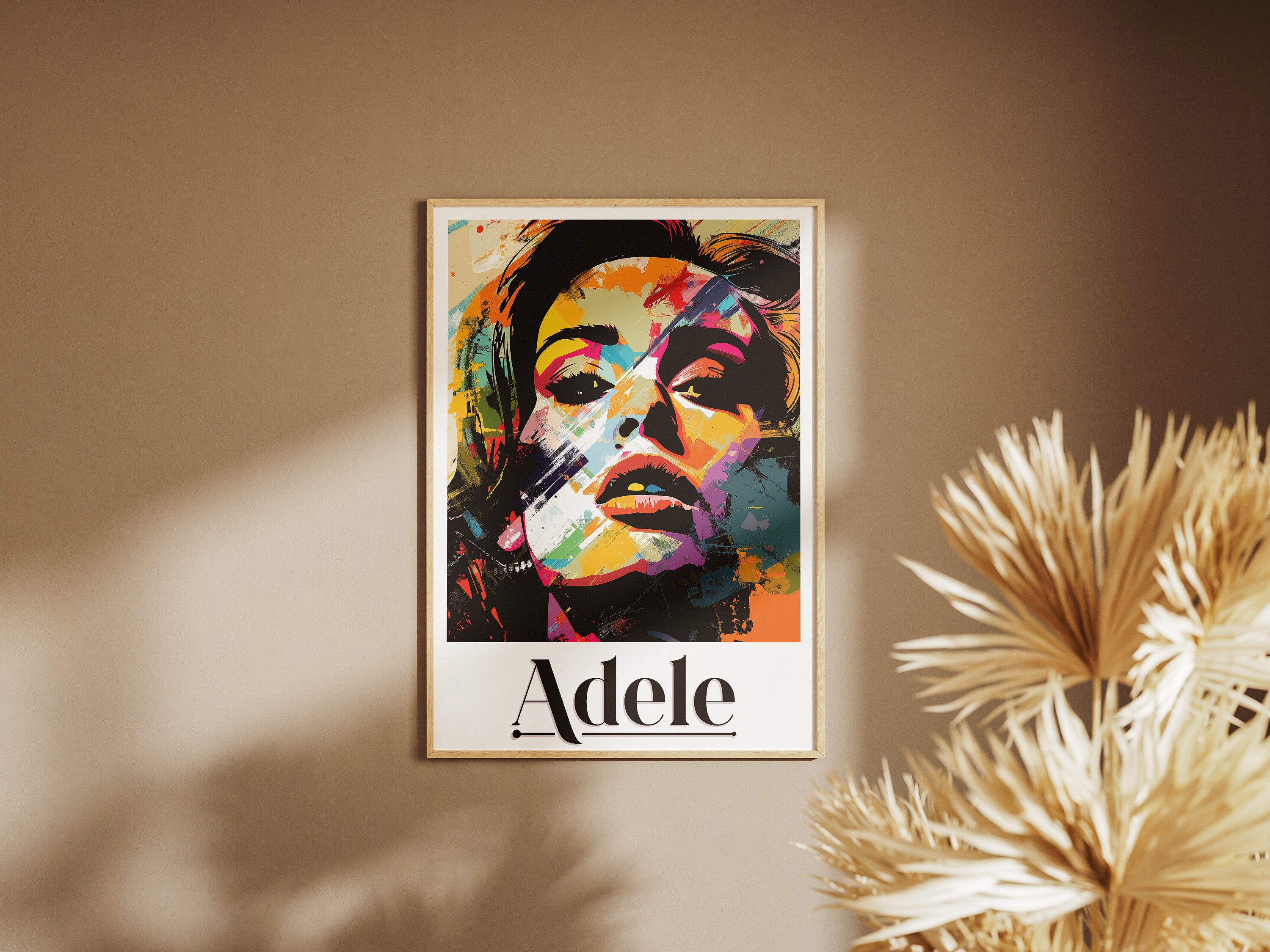 Adele Modern Wall Art for Celebrity Fan Art for Living Room Pop Art Style Adele Fan Art Gift for ...