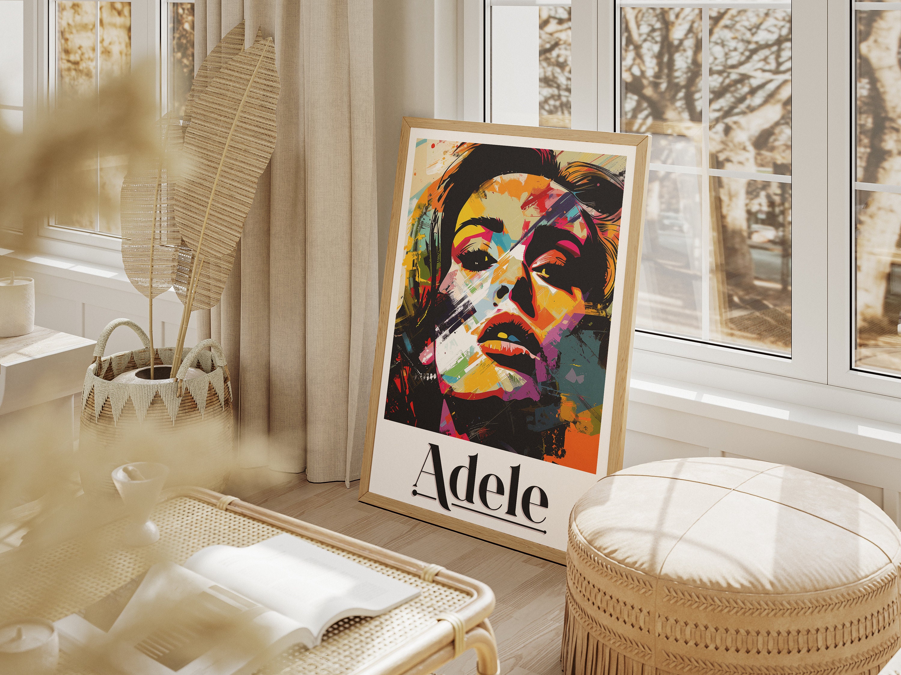 Adele Modern Wall Art for Celebrity Fan Art for Living Room Pop Art Style Adele Fan Art Gift for ...