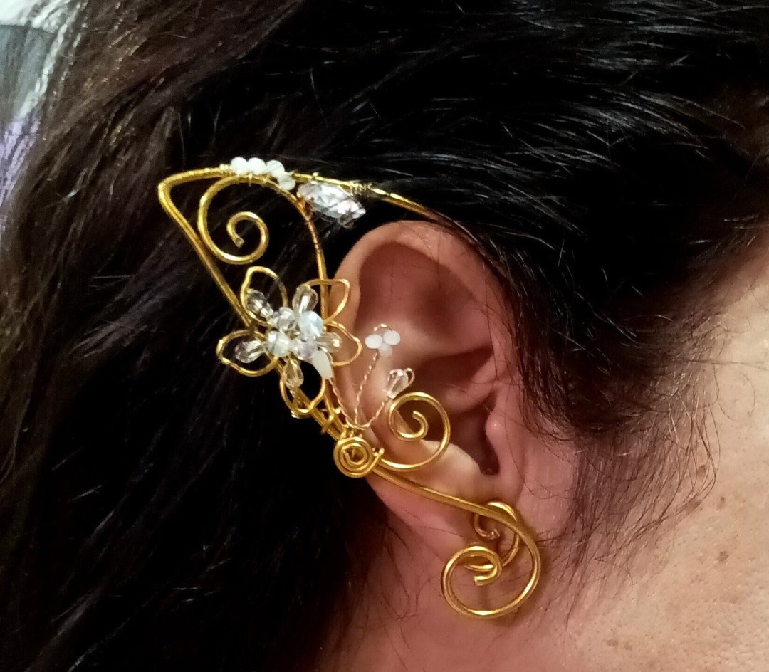 Golden Elf Ears. Elven Ear Cuffs. Ear Muffs. Fairy Earrings. Fairy Ears ...