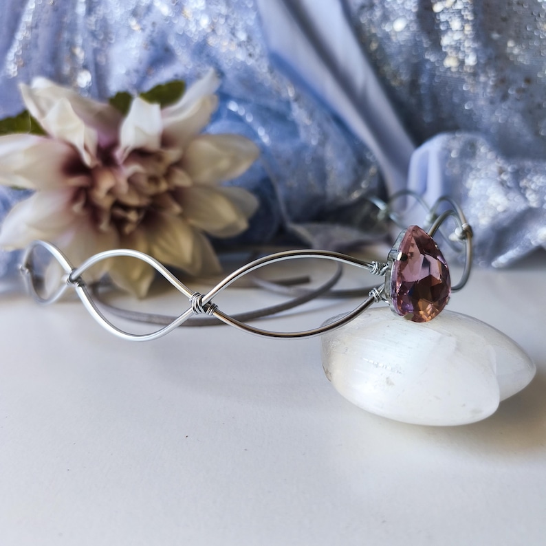 Swan Lake Odette Crown. Silver Tiara With Pink Crystal. Fairytale ...