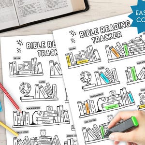 Kids Bible Reading Tracker | Books of the Bible | Bible Chapter Log ...