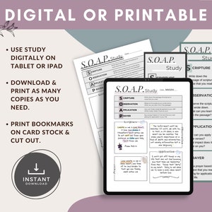 Sticker Printable | Soap Bible Study Method | Bible Study Tools | 14 ...