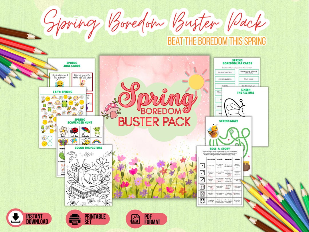 Spring Worksheet Bundle, Printable Preschool Worksheets, Kindergarten ...
